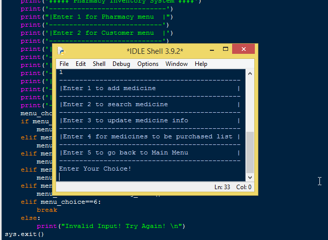 Pharmacy Inventory System in Python Free Source Code | SourceCodester